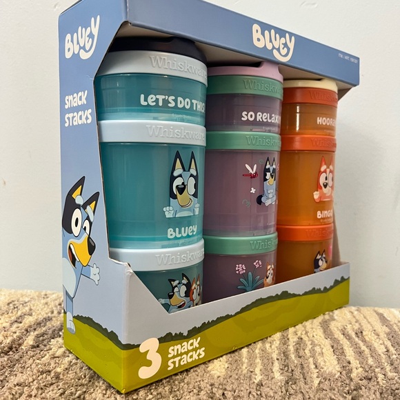 Other | Bluey Snack Containers Set Includes 9 Stackable Snack Cups ...